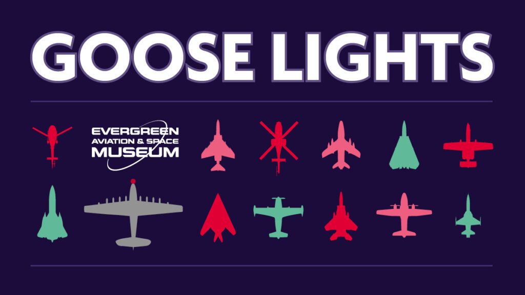 Goose Lights - Holidays at the Hangar 2025 - Evergreen Museum